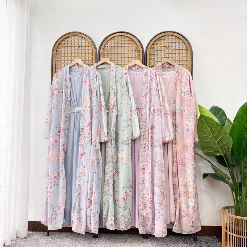 Jual NEW DIRYA SET KAFTAN (LONG OUTER BISA LEPAS PASANG) | Shopee Indonesia