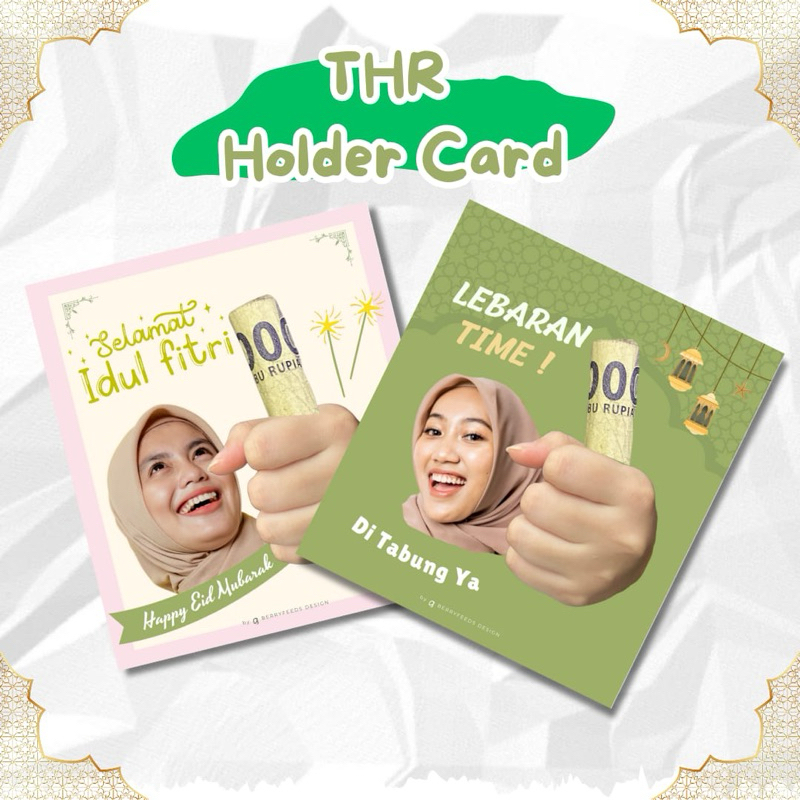 Jual WORDGIFT langsung kirim HOLDER THR Lebaran custom muka | Kartu ...