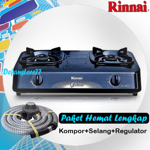 Jual Rinnai Kompor Gas 2 Tungku RI 302 S - Kompor Rinnai 2 Tungku RI-302S Teflon Sun Burner Api ...