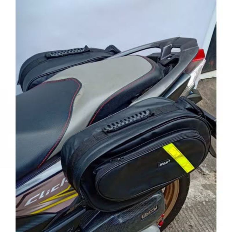 Jual Tas box motor,,side bag oval universal sepasang kanan&kiri free ...