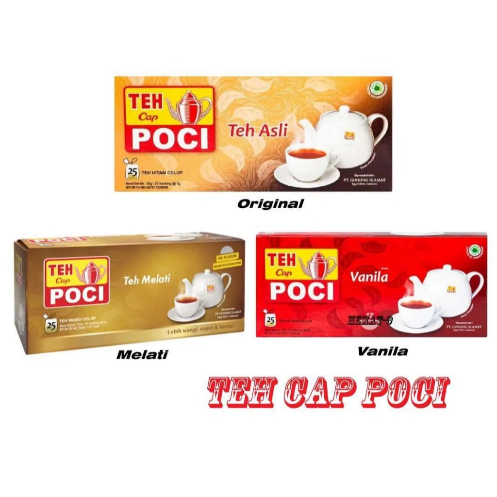 Jual TEH CAP Poci Vanilla / Melati / Original - Teh Celup Original isi ...
