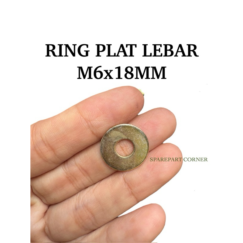 Jual 20-100 PC RING PLAT 10 LEBAR M6x18MM | Shopee Indonesia