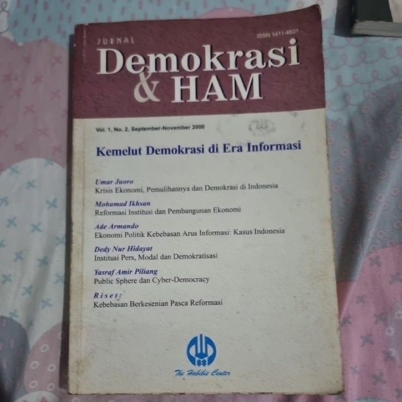 Jual Jurnal Demokrasi dan Ham - Kemelut Demokrasi di Era Informasi - Yasraf Amir Piliang Ade ...