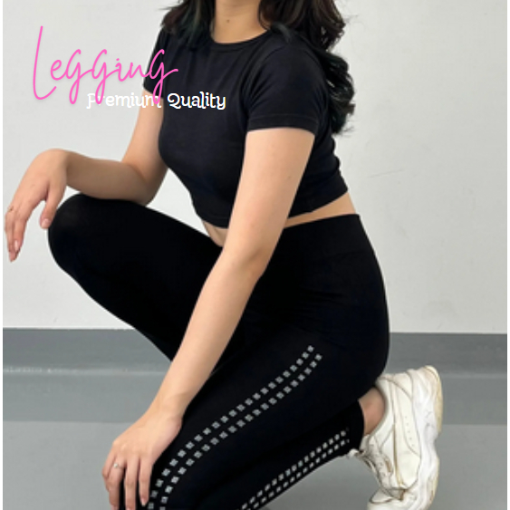 Jual [06] GLAMMO’ES Celana Legging Hitam Wanita Terbaru | Celana ...
