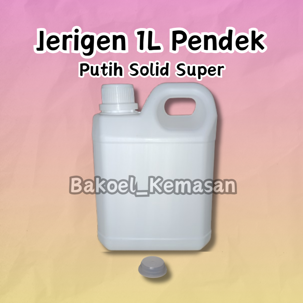 Jual Jerigen 1 Liter HDPE Kotak Pendek Jirigen 1L 1000ml | Shopee Indonesia