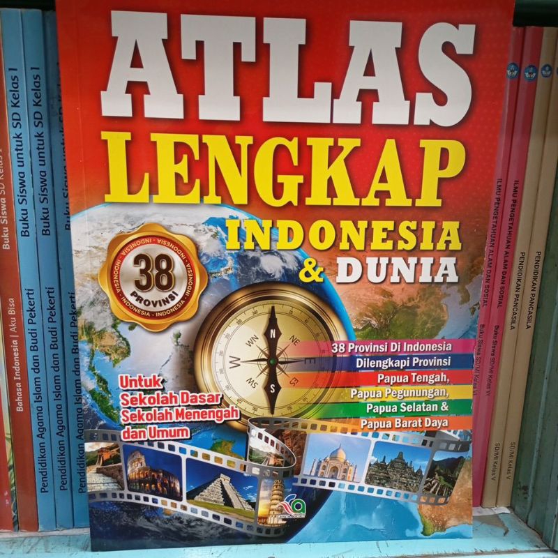 Jual Atlas Lengkap Indonesia & Dunia Edisi terbaru 38 Provinsi | Shopee ...