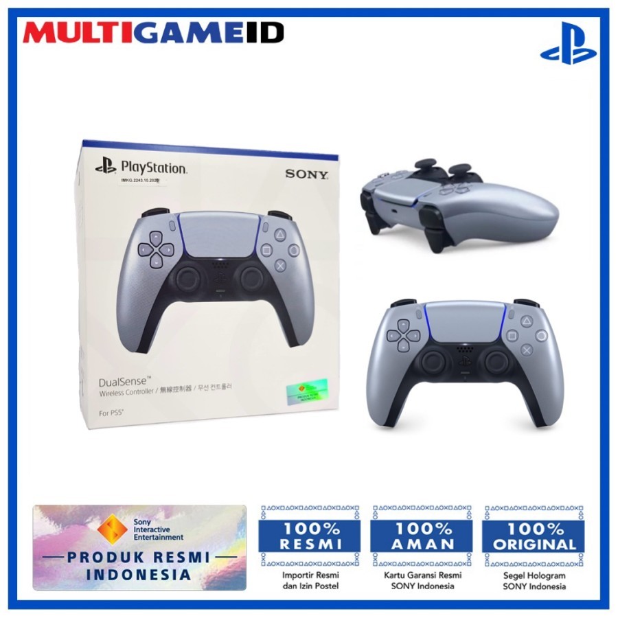 Jual PS5 DualSense Wireless Controller (STERLING SILVER) | Shopee Indonesia