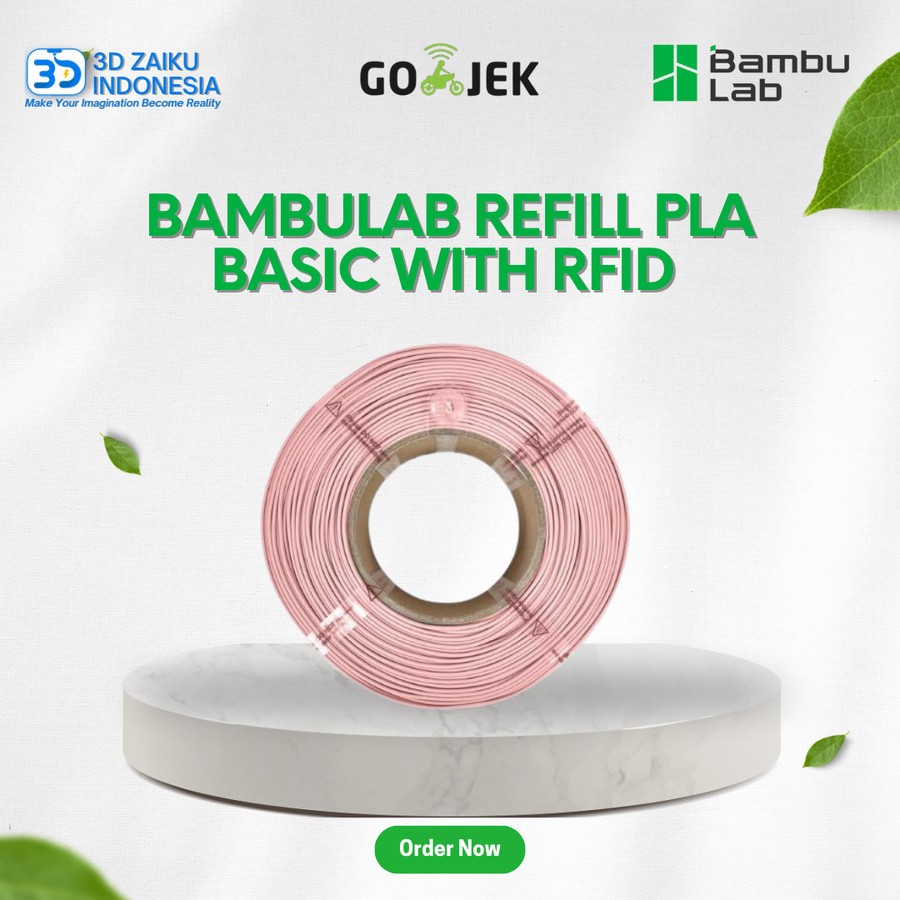 Jual Bambulab Refill PLA Basic 3D Printer Filament Smooth Surface 1 KG ...