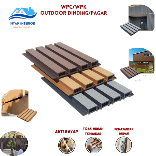 Jual WPC Outdoor Wall Panel/Wood Panel Pvc Dekorsi Dinding/Pagar Rumah ...