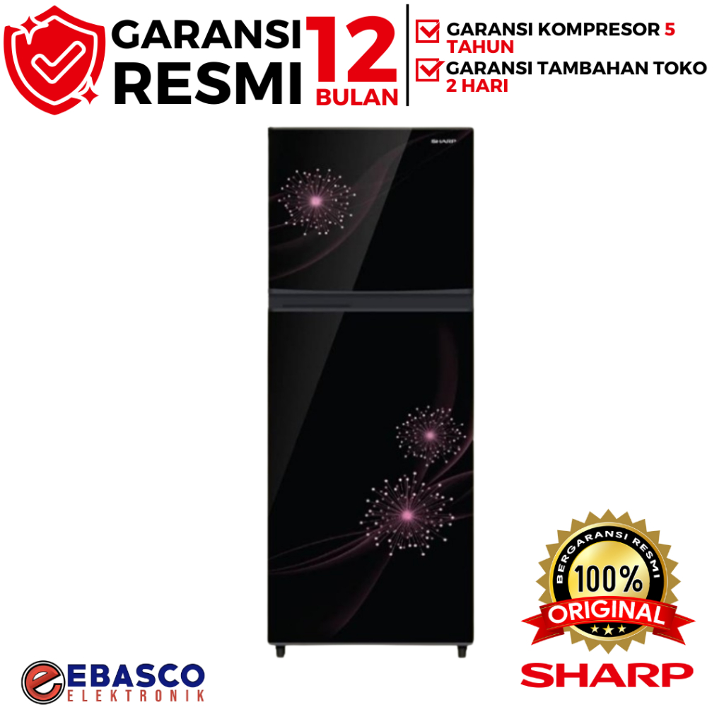 Jual SHARP SJ 237 MG DB/DP KULKAS 2 PINTU Kapasitas 205L Pintu ...