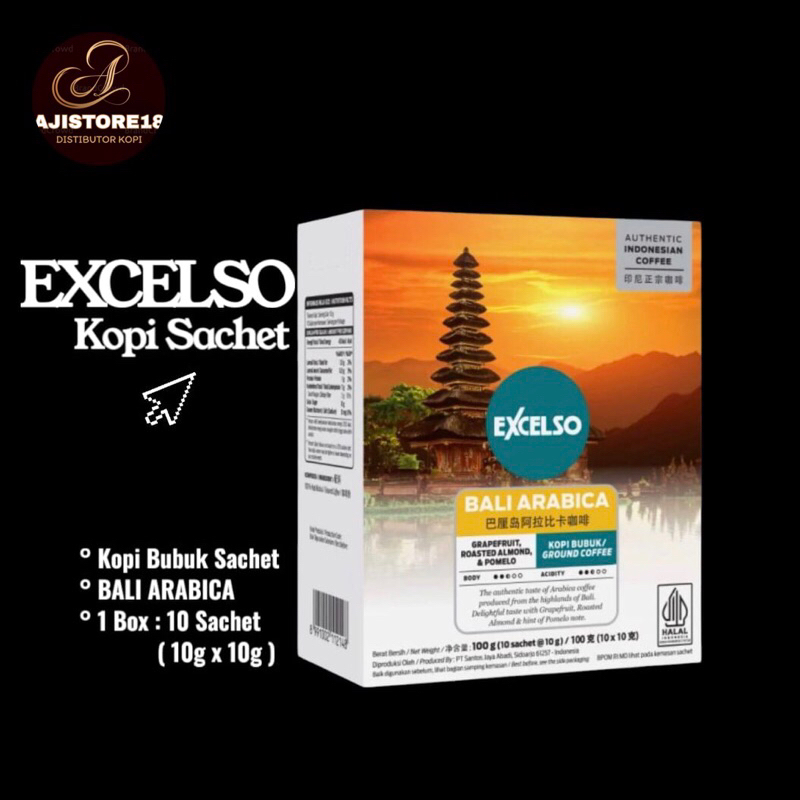 Jual Kopi Sachet Excelso Bali Arabica Bubuk- Saving Box Excelso ...