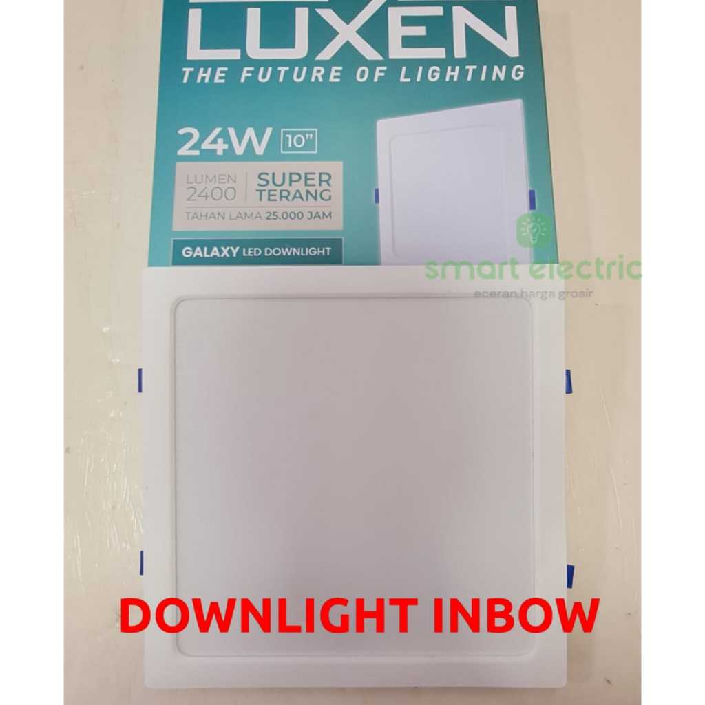 Jual Luxen Galaxy Downlight 24 Watt 10 Inchi Inbow Persegi Lampu LED ...