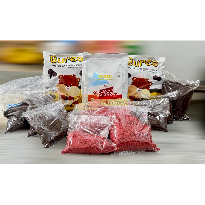 Jual Bureo Remahan Biscuit REPACK.Topping Crumbs COD Halal BPOM Coklat ...