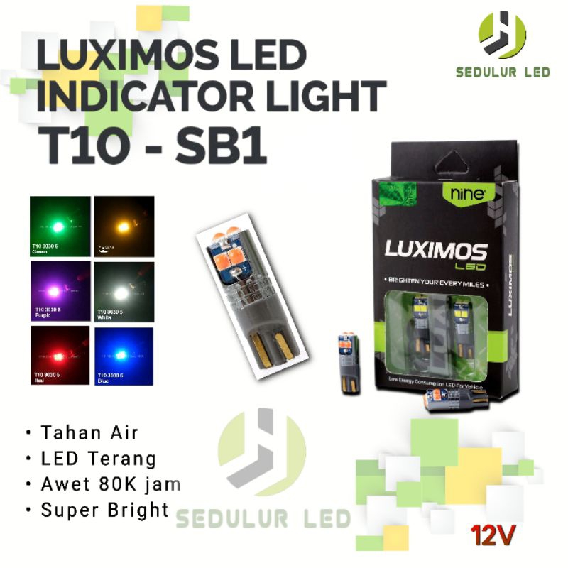 Jual LAMPU LED SENJA SEIN T10 5W SB1 6MATA LUXIMOS LUMINOS CANBUS ...