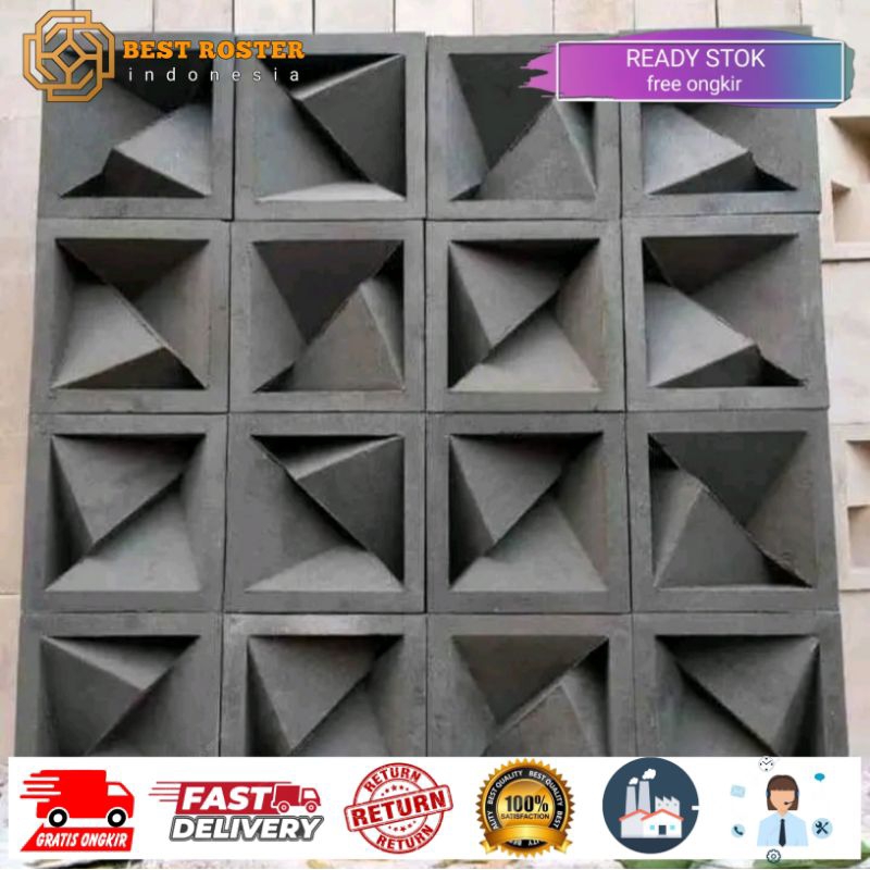 Jual Roster Beton Minimalis Motif Durian 2 muka abu | Shopee Indonesia