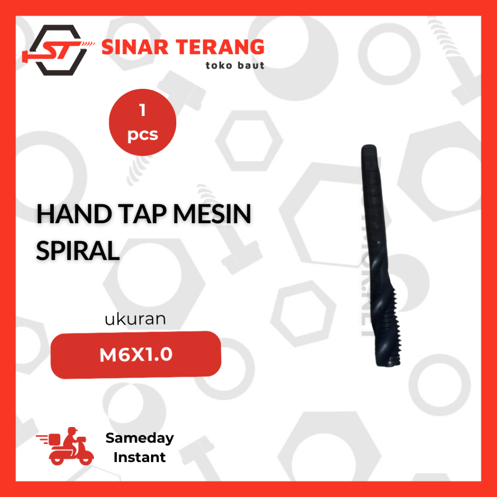 Jual Hand Tap Mesin Spiral M6 x 1.0 | Alat Drat|Hand Tap Mesin Sutton ...