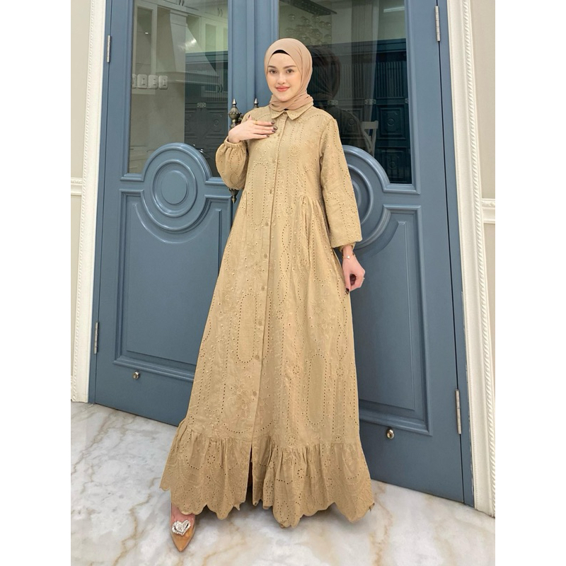 Jual Rayina Dress Katun Bolong Model Terbaru Kekinian Size S M L XL ...