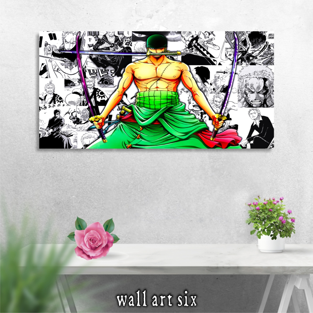 Jual RORONOA ZORO ONE PIECE - ART 3 PANEL | Shopee Indonesia