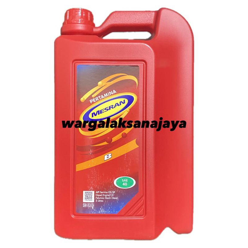 Jual 5 Liter Oli Mesran (B) SAE 40 Oli Mesin Diesel Traktor dan Mesin ...
