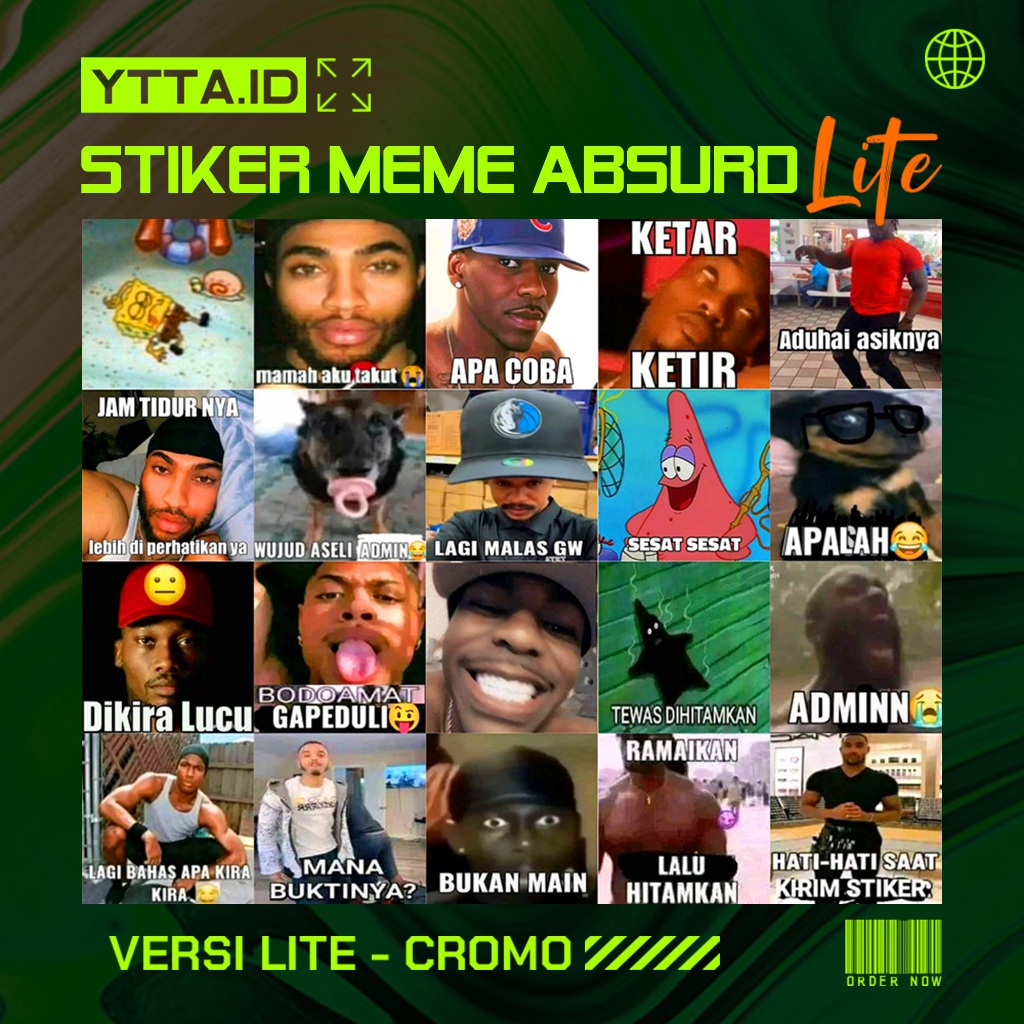 Jual Stiker Meme Lucu & Absurd - Versi Lite | Jawir, Jomok, Ketar ...
