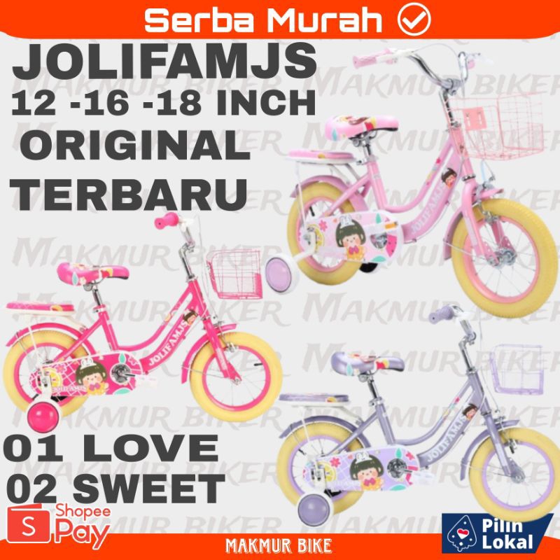 Jual SEPEDA MINI 12-16-18 INCH JOLIFAMJS TERBARU | Shopee Indonesia