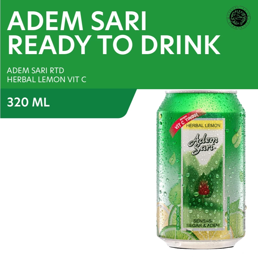 Jual Adem Sari Ching Ku Herbal Lemon Kaleng 320 ml | Botol 350 ml 1 Dus ...