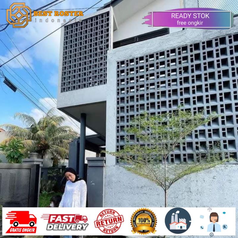Jual Roster Beton Minimalis Motif Nako Lb3 abu | Shopee Indonesia