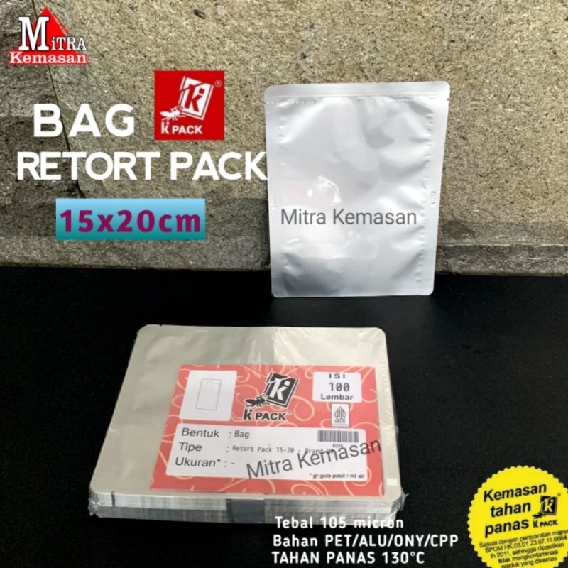 Jual KPACK BAG RETORTPACK 1520 KEMASAN SACHET PLASTIK RETORT ALUMINIUM ...