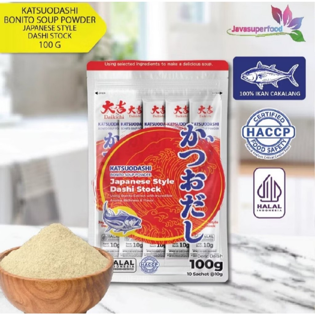 Jual Bubuk Ikan Bonito Kering - Daikichi Katsuodashi Bonito Soup Powder ...