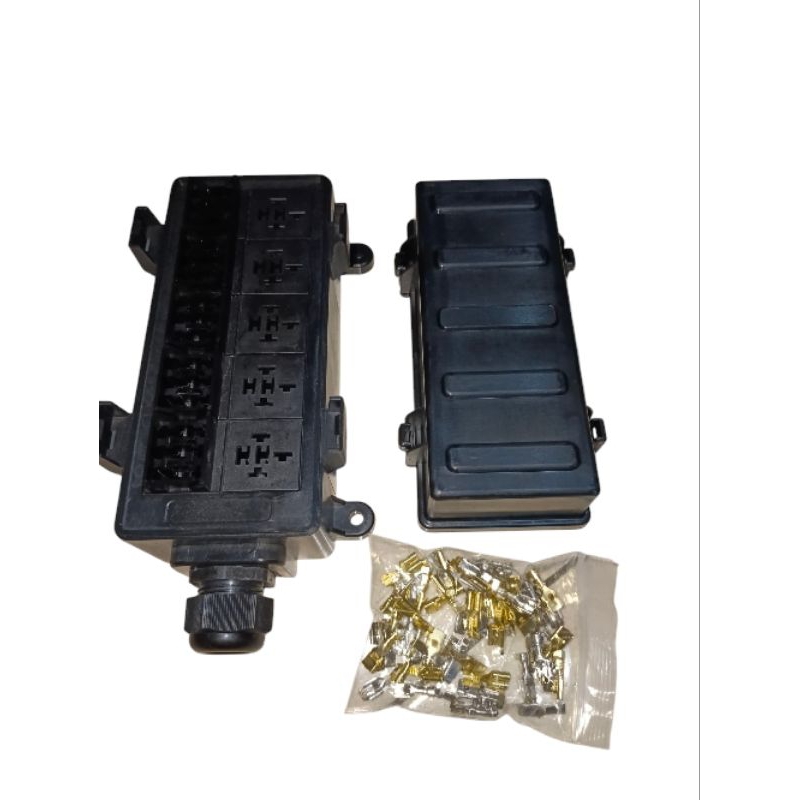 Jual Box relay universal 5 way relay & 15 slot sekring waterproof ...