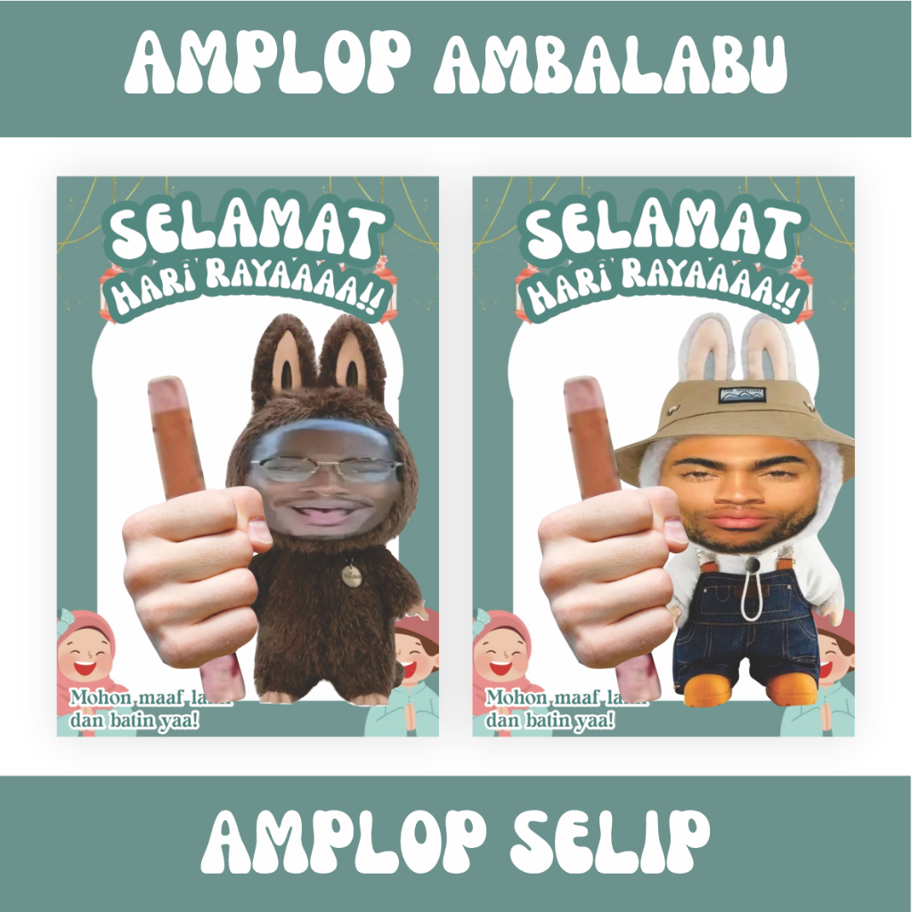 Jual AMPLOP SELIP AMBALABU MEME | IDUT FITRI LEBARAN | LABUBU | ISI 12 ...