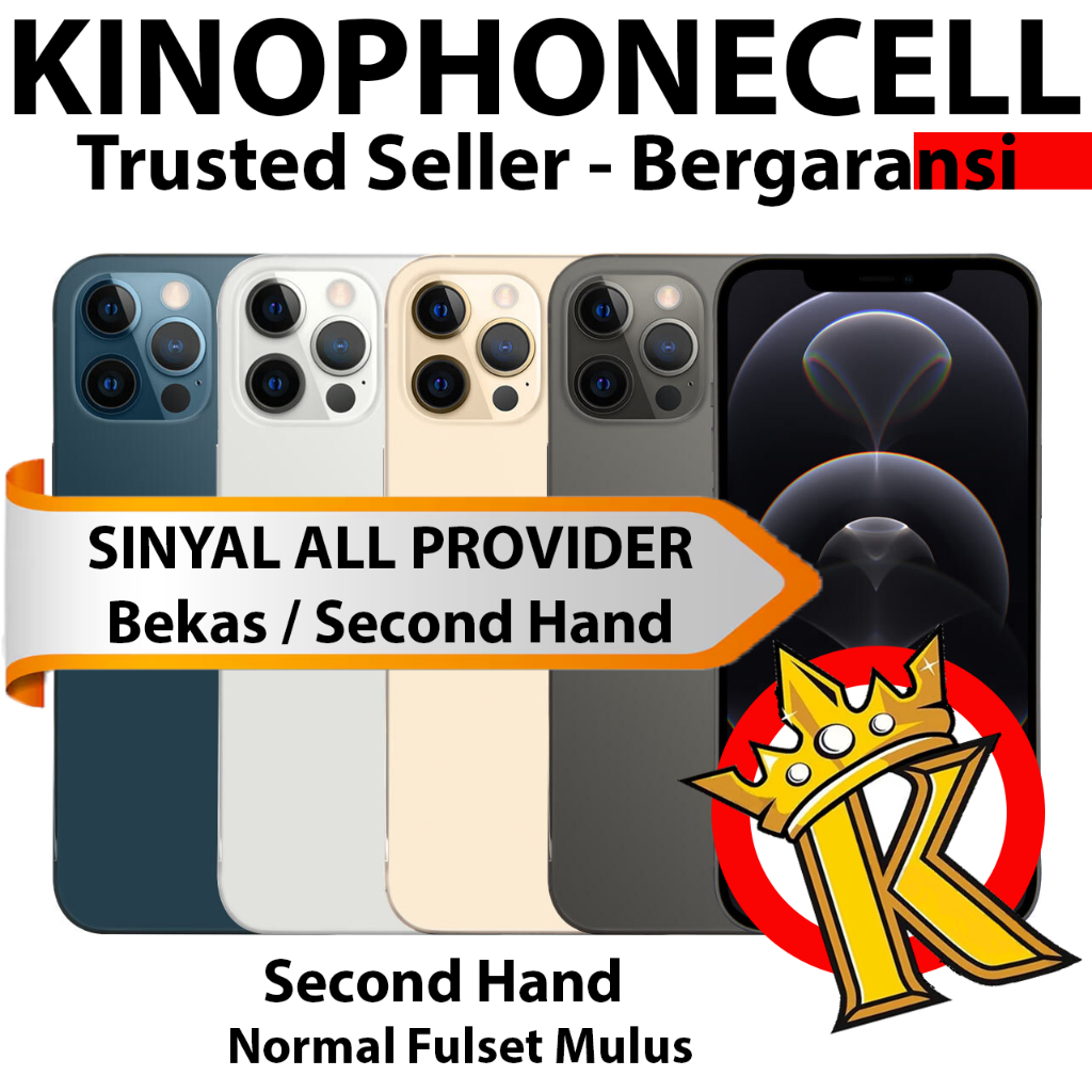 Jual IP 12 PRO 128GB/256GB/512GB Second Fullset Mulus No Minus LCD Original 100% No Recond No ...