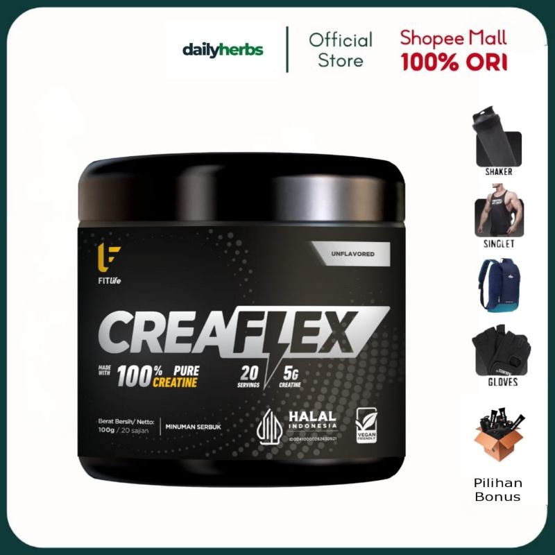 Jual Fitlife CreaFLEX 300gr 100% Creatine Pure Monohydrate Supplement ...