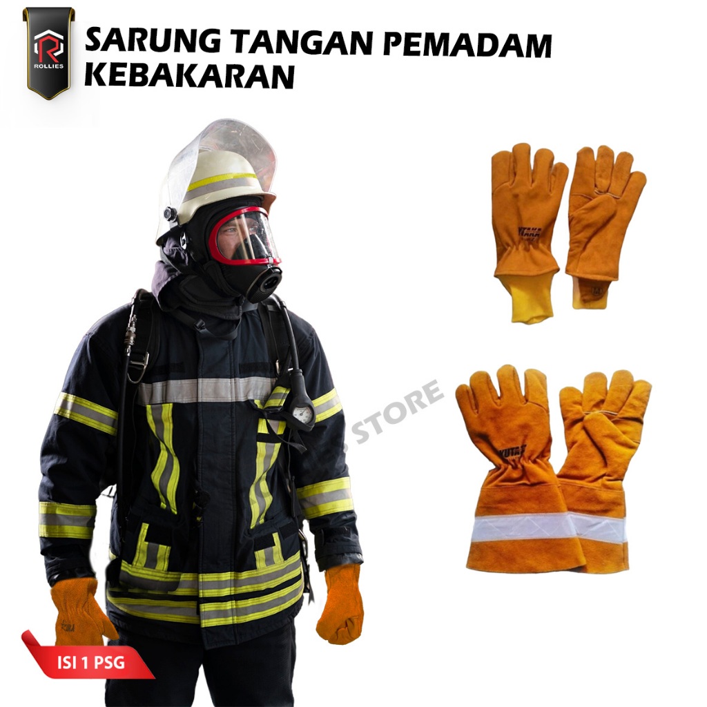 Jual Sarung Tangan Kulit Pemadam Kebakaran Hand Fire Fighter Leather Gloves | Shopee Indonesia