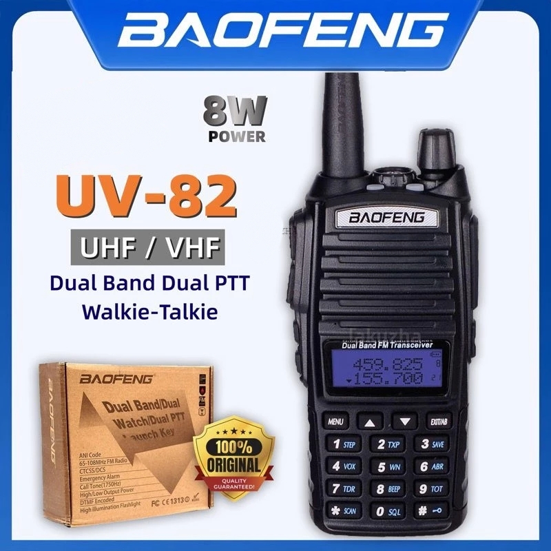 Jual 【Ready 】HT Walkie Talkie Baofeng UV82 Dual Band 8W Handy Talky uv-82 Jarak Jauh 10km(Max ...