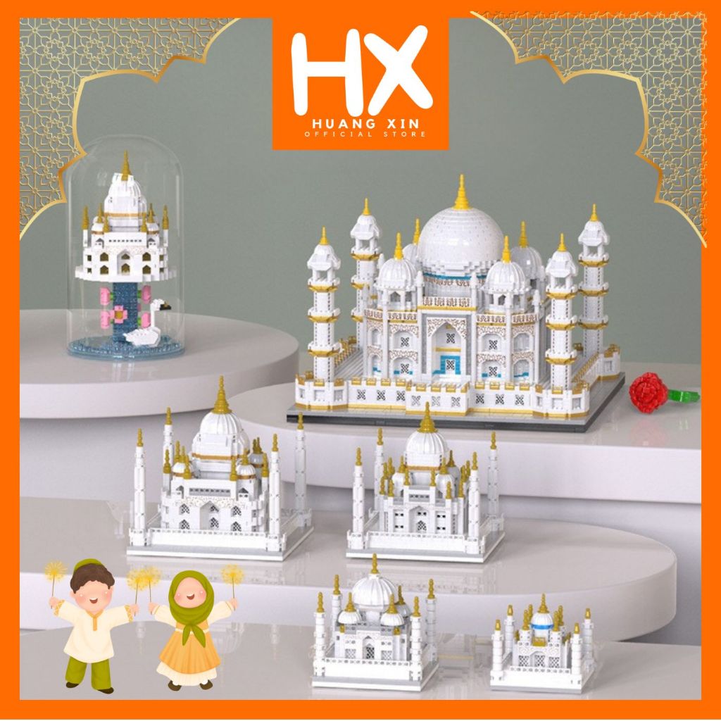 Jual HX Mini Brick Taj Mahal Building Block Toys Puzzle Mainan Anak Balok Susun DIY Karakter ...