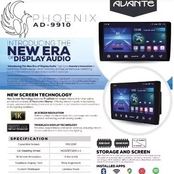 Jual Head unit Android Avante Phoenix AD 9910 Ukuran 9" inch Ram 2/32 ...