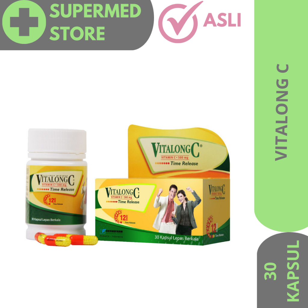 Jual Vitalong C Botol Isi 30 Kapsul Time Release / Vitamin C Untuk Jaga ...