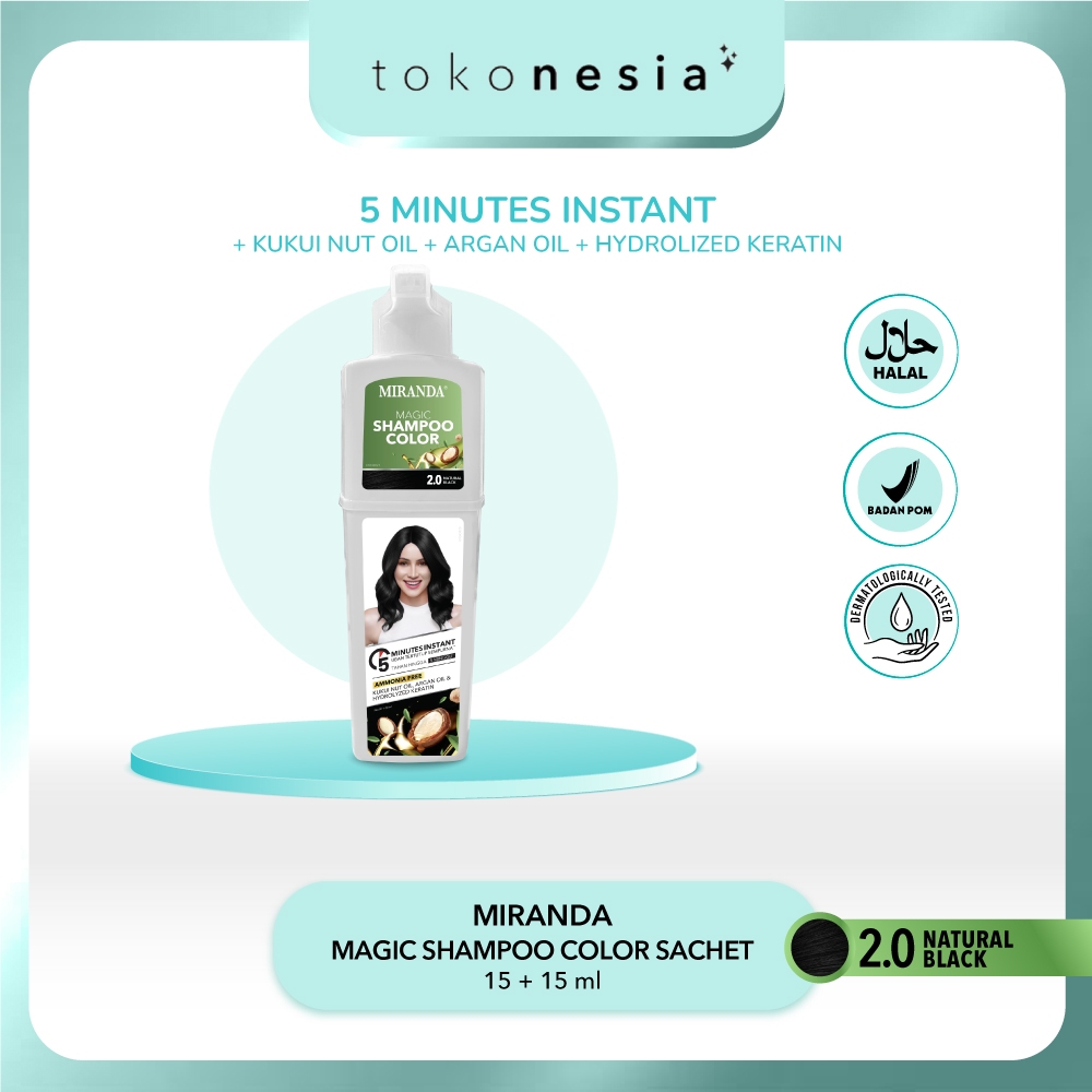 Jual Miranda Magic Shampoo Color Bottle/Pewarna Penutup Uban/Pewarna ...