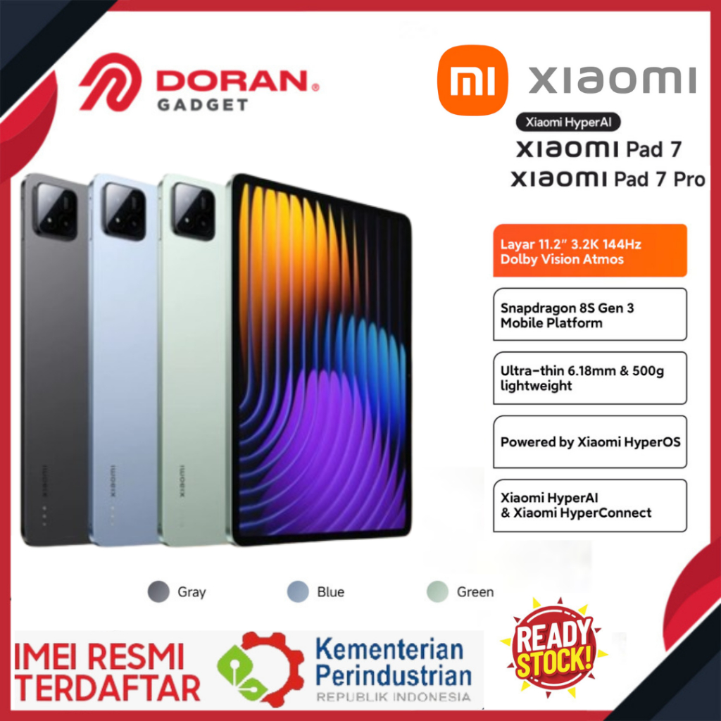 Jual Xiaomi Pad 7 8GB/256GB | Xioami Pad 7 Pro 12GB/512GB 144Hz Smooth Display Procesor ...