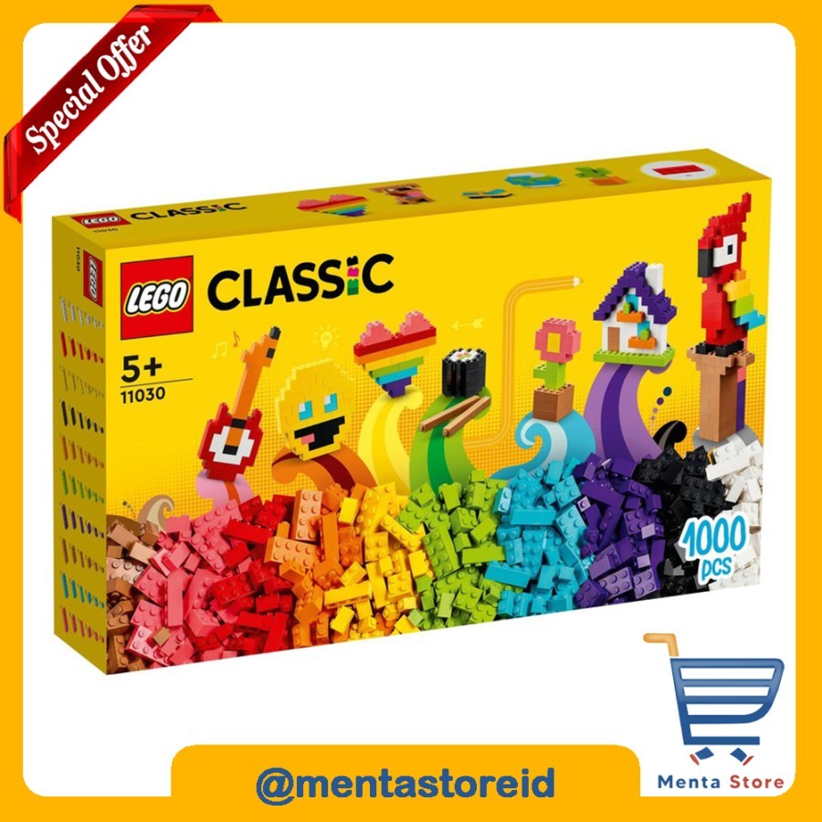 Jual LEGO Classic 11030 Lots of Bricks Vibrant Bright Colored Fun ...