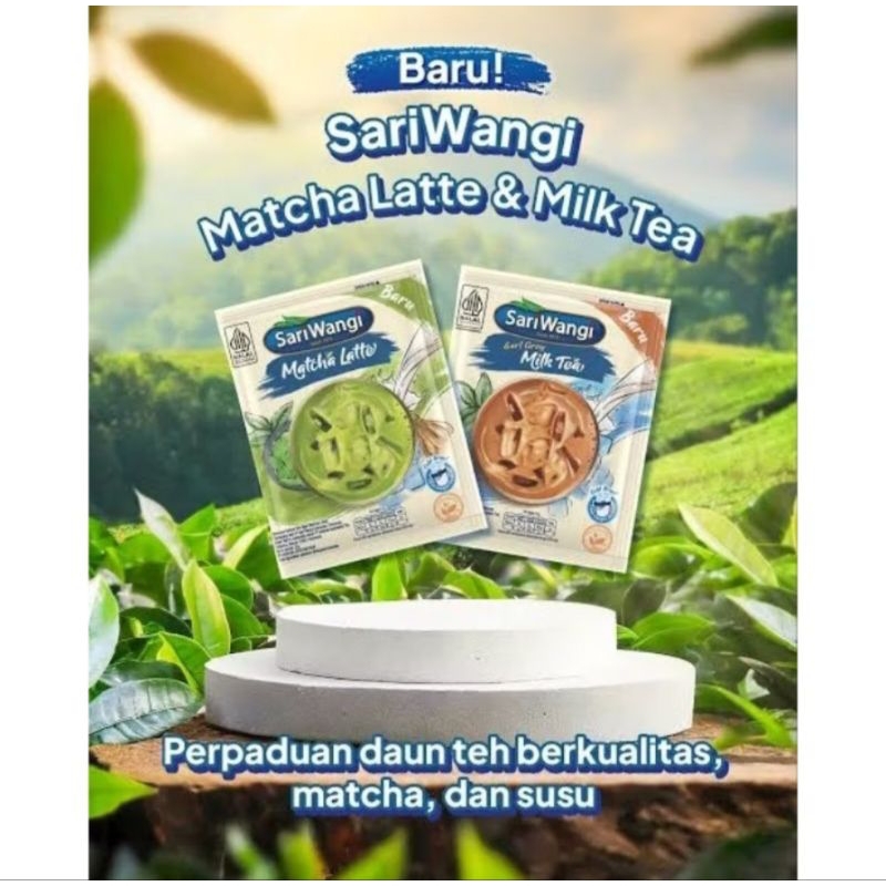 Jual SARIWANGI MATCHA LATTE / EARL GREY MILK TEA ( 1 SACHET @22 gram ...