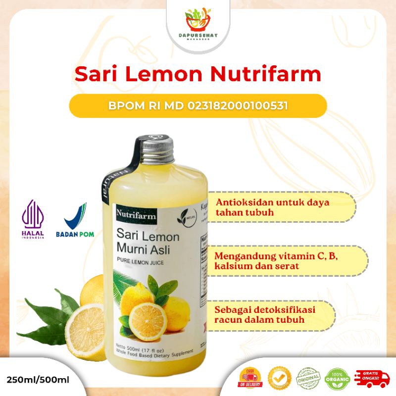 Jual SARI LEMON NUTRIFARM 500ML / SARI LEMON FRESH / SARI LEMON ...