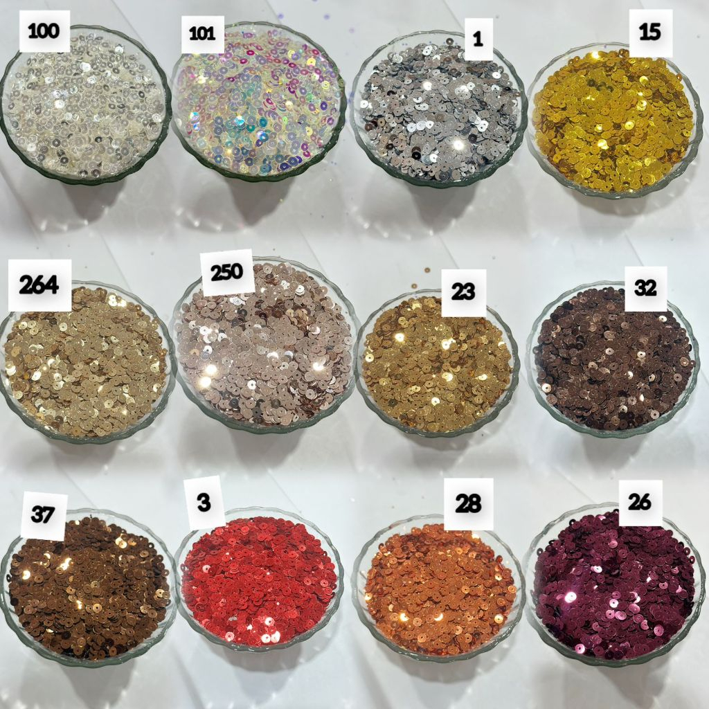 Jual Ramboci payet piring / sequin grade A 4m flat 100 gr warna ...