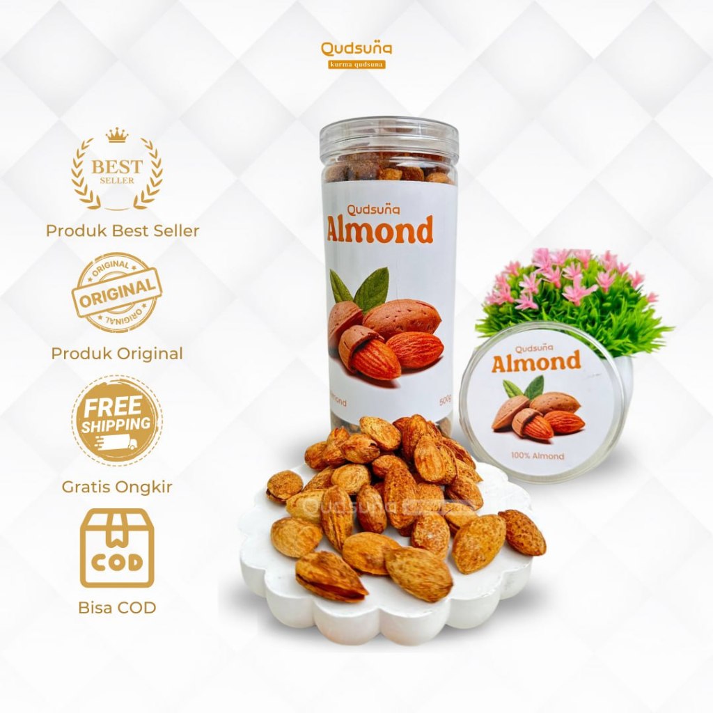 Jual Kacang Almond Panggang Rasa Original Roasted Almon Premium Oleh ...