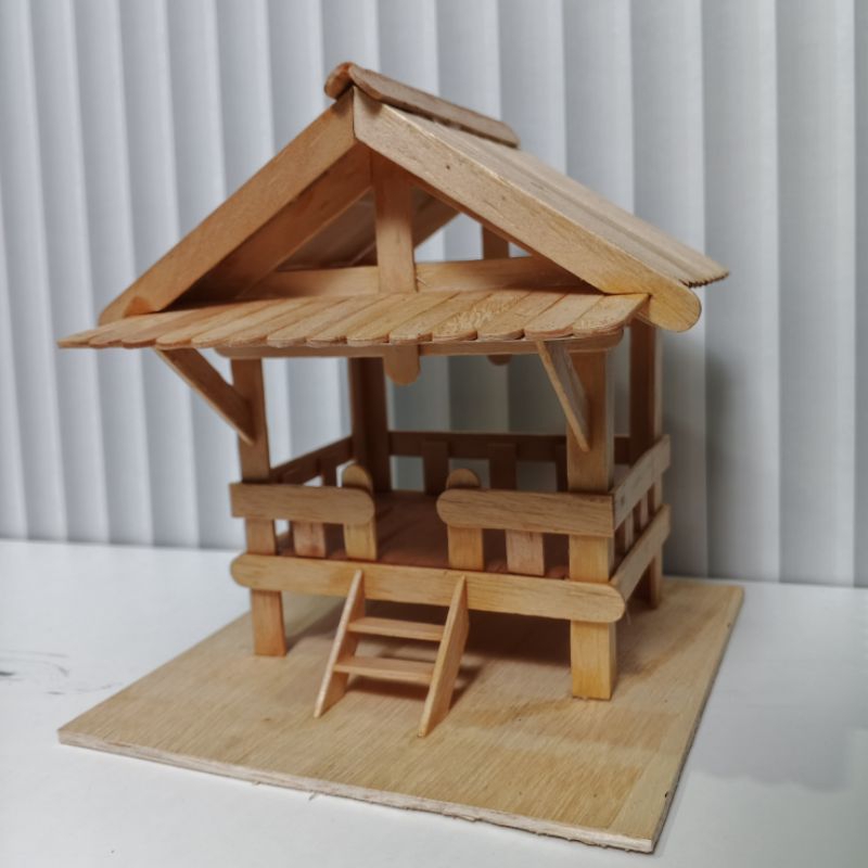 Jual Kerajinan Tangan Pos ronda - Pos kamling Dari stik kayu | Shopee ...