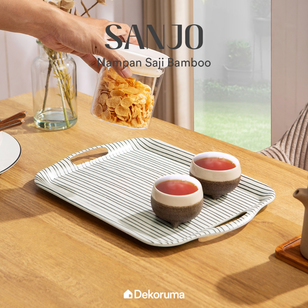 Jual Dekoruma SANJO Nampan Saji Aesthetic / Tray Persegi Panjang 36x26 ...