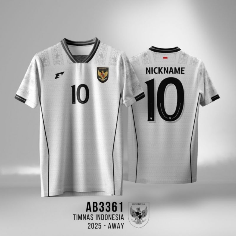 Jual Kaos Jersey Timnas Indonesia Away 2025 Fullprint AB3361 | Shopee Indonesia