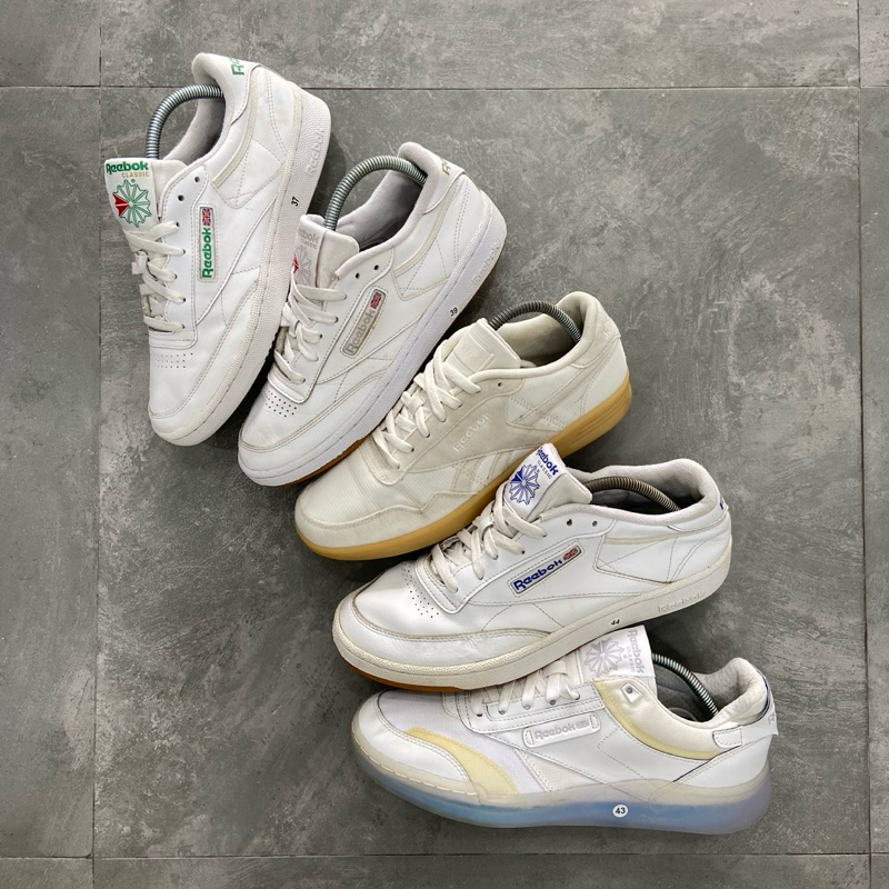 Jual Reebok Classic Club C85 Vintage Chalk White Blue Second Original ...