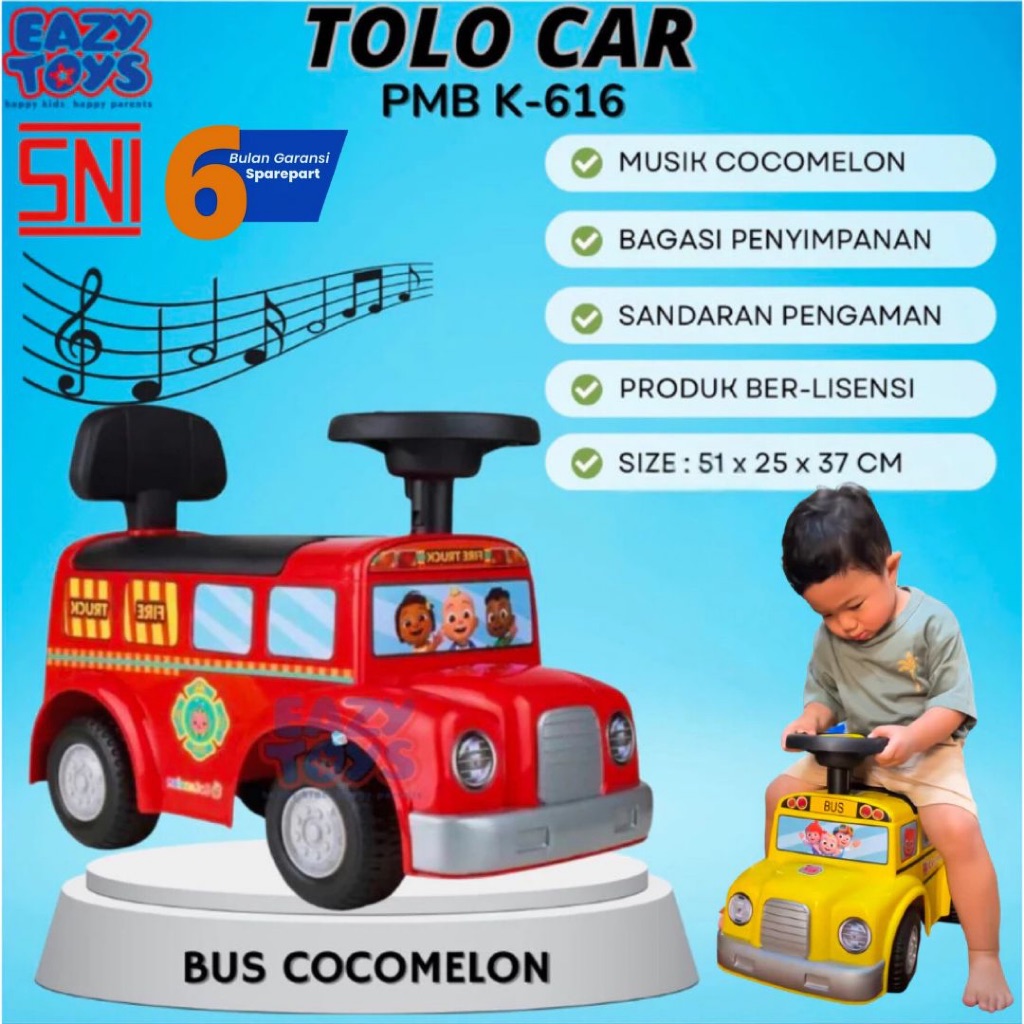 Jual Cocomelon Bus Mobil Mobilan Anak Bisa Dinaiki Nyala Lampu Bunyi ...